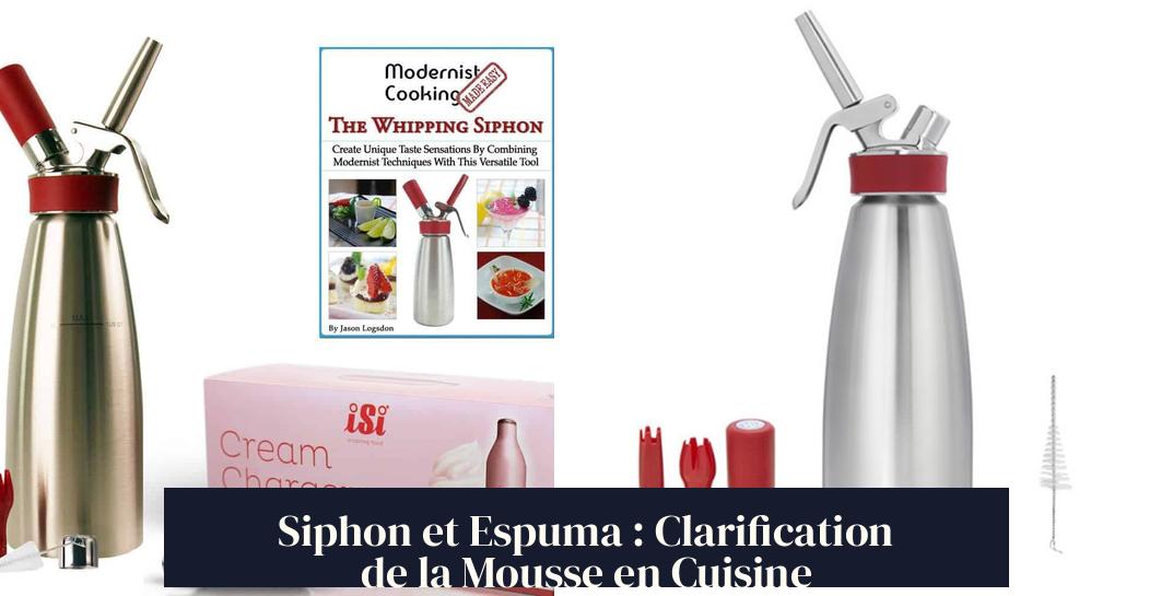 Siphon et Espuma : Clarification de la Mousse en Cuisine - Le Strass ...