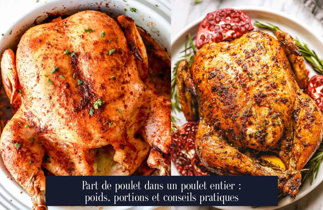 Part de poulet dans un poulet entier : poids, portions et conseils ...