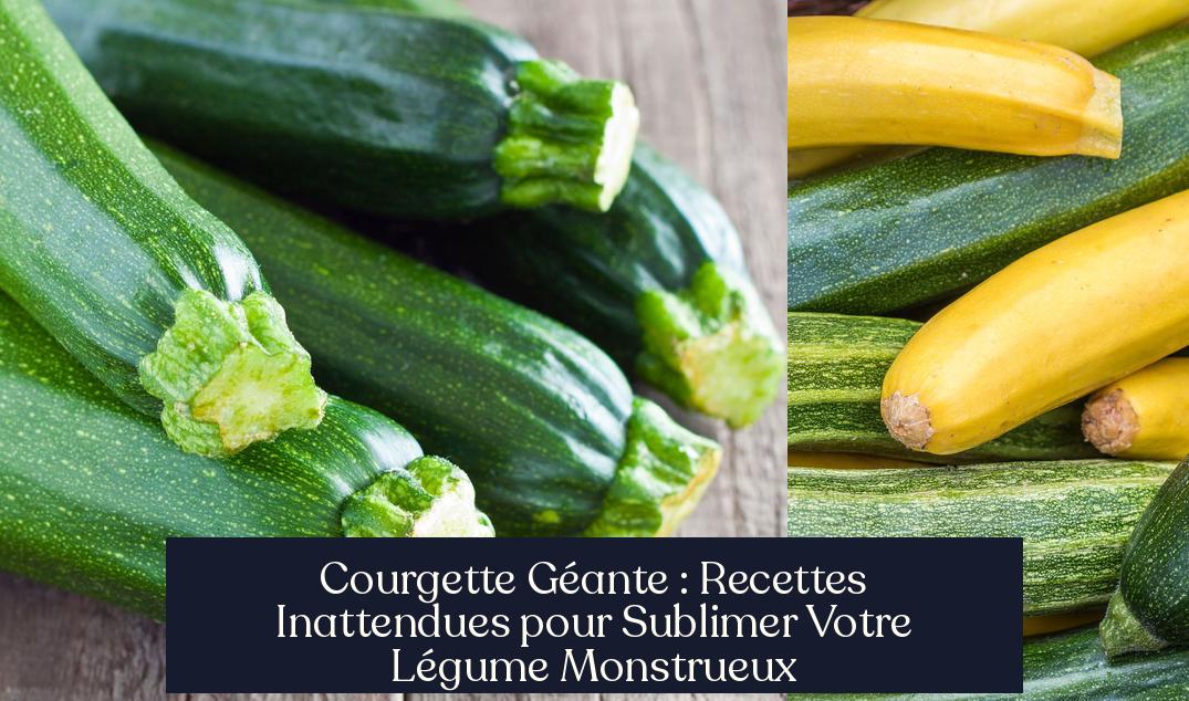 Courgette Géante : Recettes Inattendues pour Sublimer Votre Légume ...