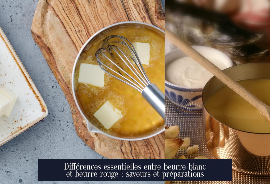 Différences essentielles entre beurre blanc et beurre rouge : saveurs ...